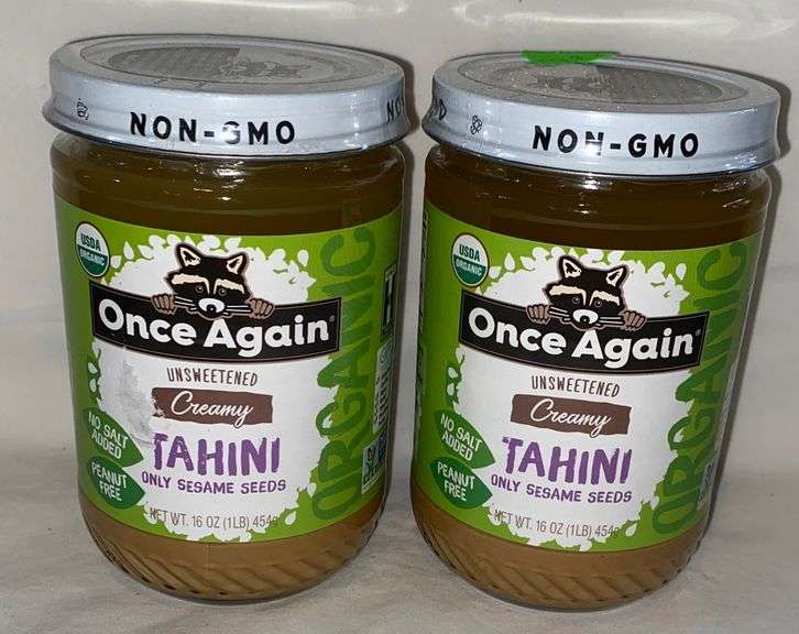 Once Again unsweetened creamy tahini 'only sesame seeds' 16 Oz ...