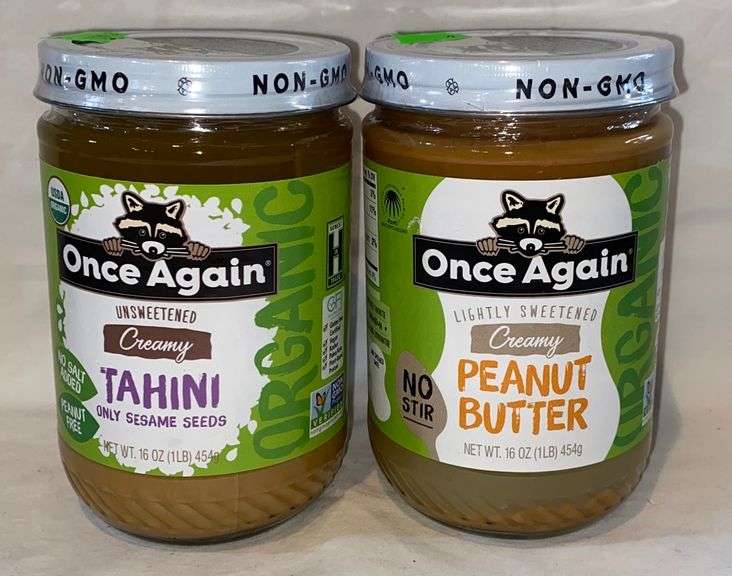 Once Again unsweetened creamy tahini 'only sesame seeds' 16oz, Once ...