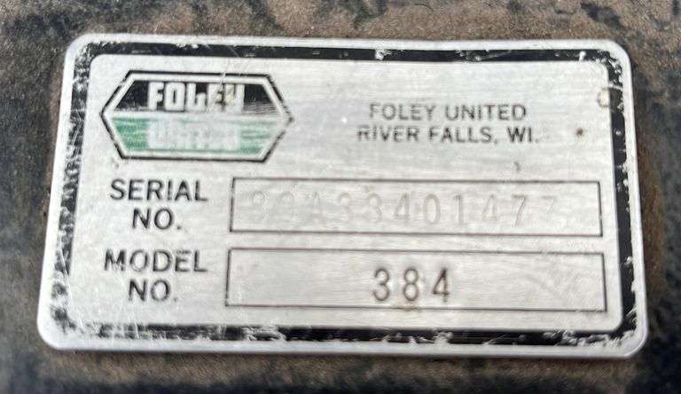 Foley Bed Knife Grinder model 384 - Metzger Property Services LLC