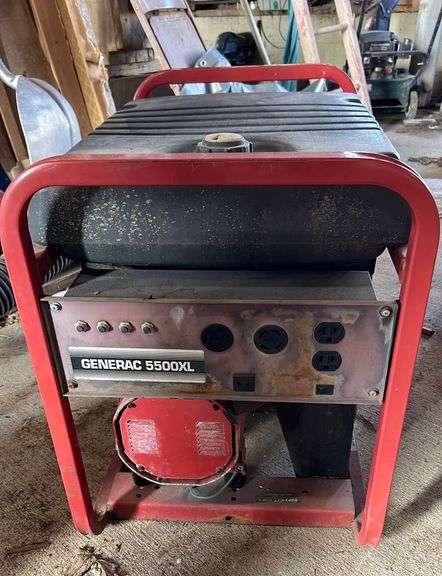 Generac 5500 XL Generator (runs) • Model #09778–6 • Serial #5312299 ...