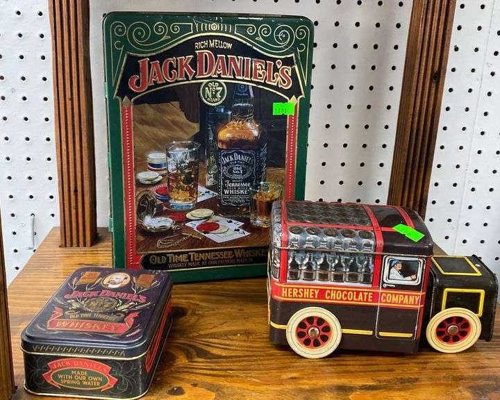 Hershey’s tin, Jack Daniel’s tins - Metzger Property Services LLC
