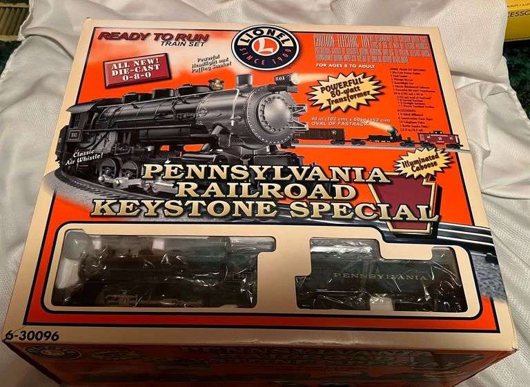 Lionel Pennsylvania Railroad Keystone Special train set, O-8-0 die-cast ...