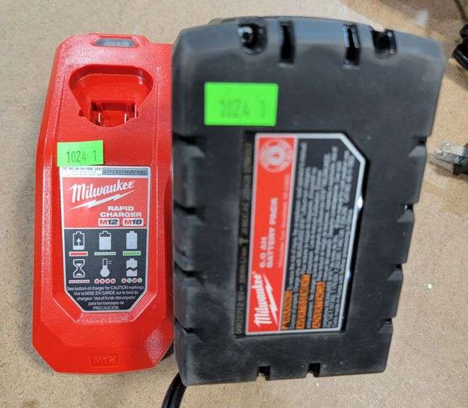 Milwaukee M12 M18 Rapid Charger with M18 6.0 Ah Battery - Metzger ...