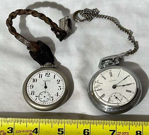 Waltham Pocket watch, works, Elgin pocket watch missing face and hands ...
