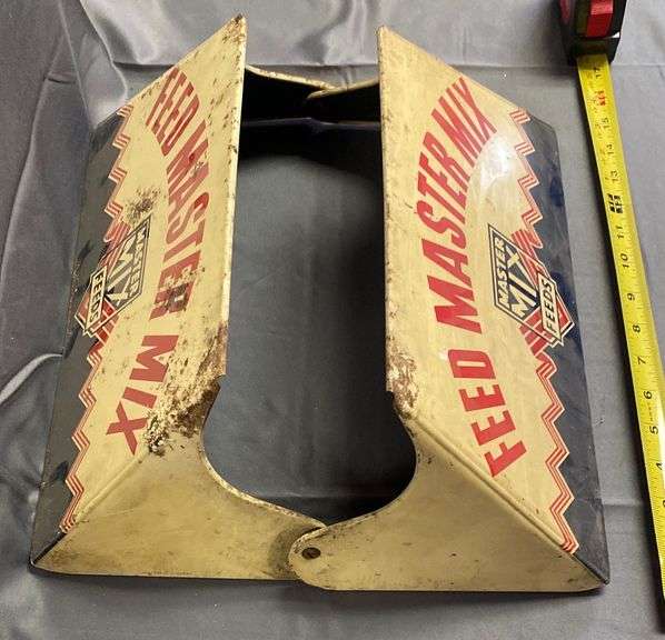 1950’s Master Mix Feeds Tire Stand Holder Adverting Sign - Metzger ...
