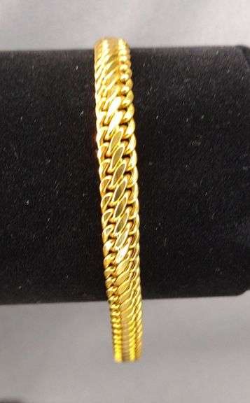 Milor 14K Gold Bracelet, Marked Italy 7" - Metzger Property Services LLC