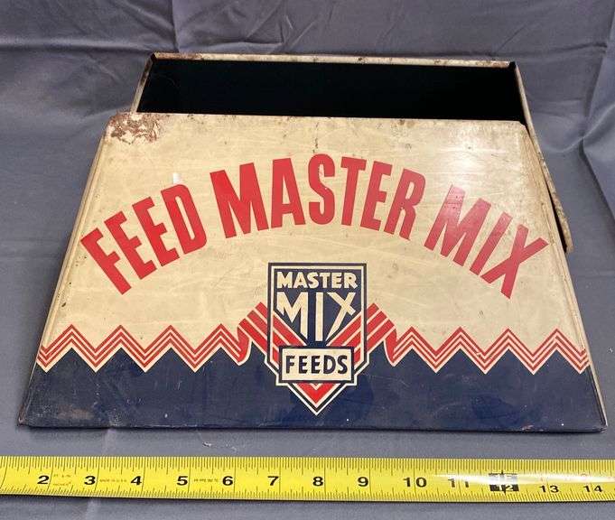 1950’s Master Mix Feeds Tire Stand Holder Adverting Sign - Metzger ...