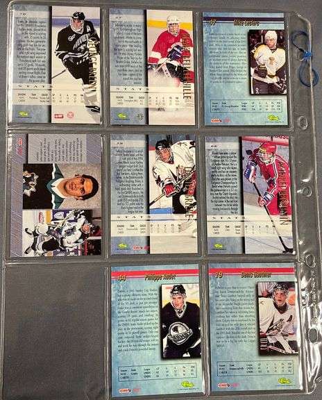 (8) Hockey card assortment including George Breen, Mike Leclerc, Blake ...