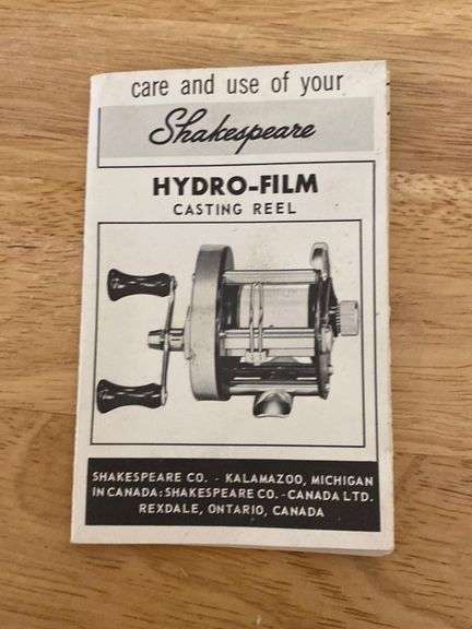 Shakespeare Model EE 1930 Hydro-film control reel - Metzger Property ...