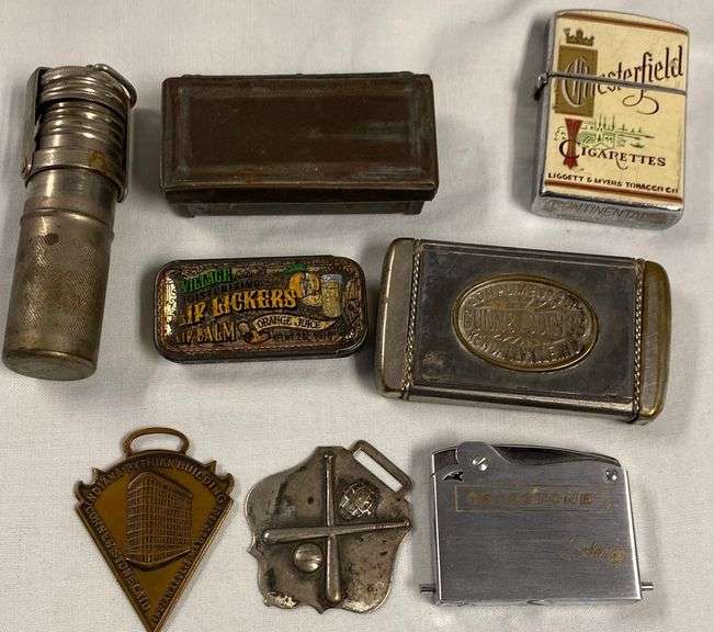 Metal match safe holder, lighters, misc - Metzger Property Services LLC