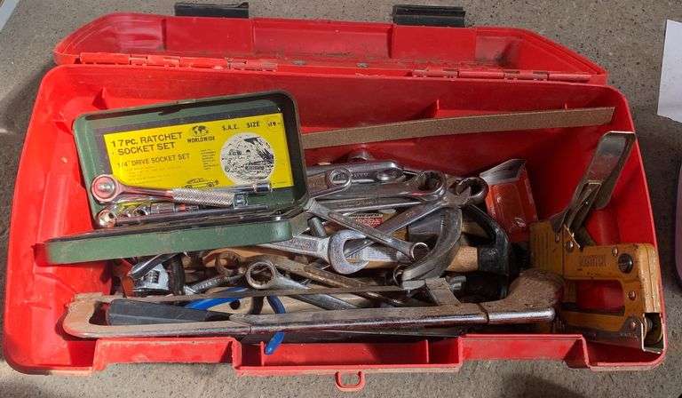 Popular Mechanics Tool Box with Tool Assortment inc. Staple Gun ...