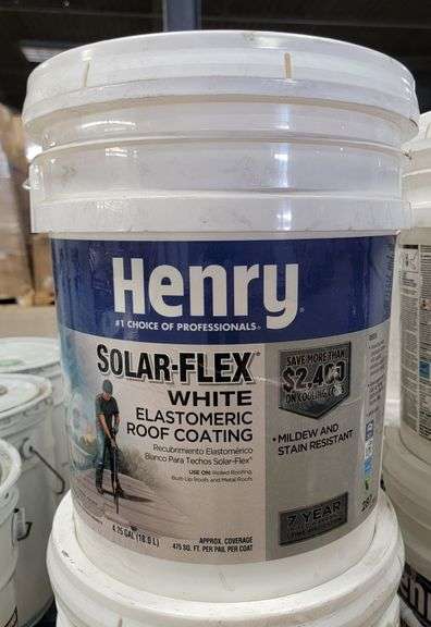 Henry Solar-Flex 287 Smooth White Elastomeric Roof Coating 4.75 gal ...