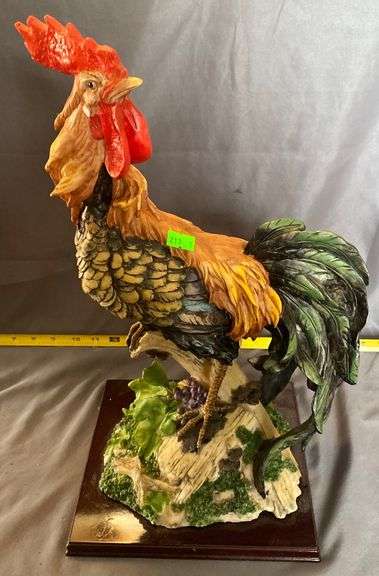 Resin rooster figurine - Metzger Property Services LLC
