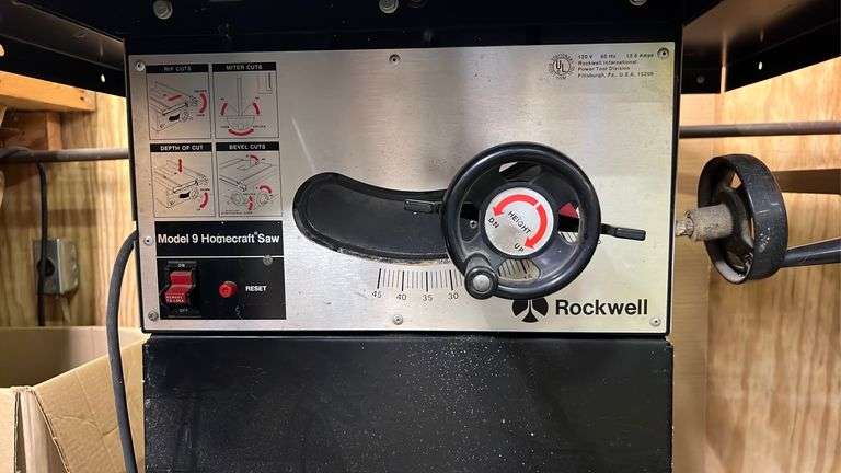 Rockwell Model # 9 Homecraft Saw 32”x35”x23” - Metzger Property ...