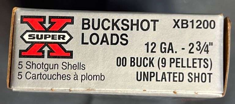 Winchester SuperX Buckshot Loads • 12 GA • 2 3/4” • 00 Buck (9 pellets ...