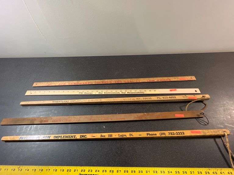 Vintage Advertising rulers - Metzger Property Services LLC