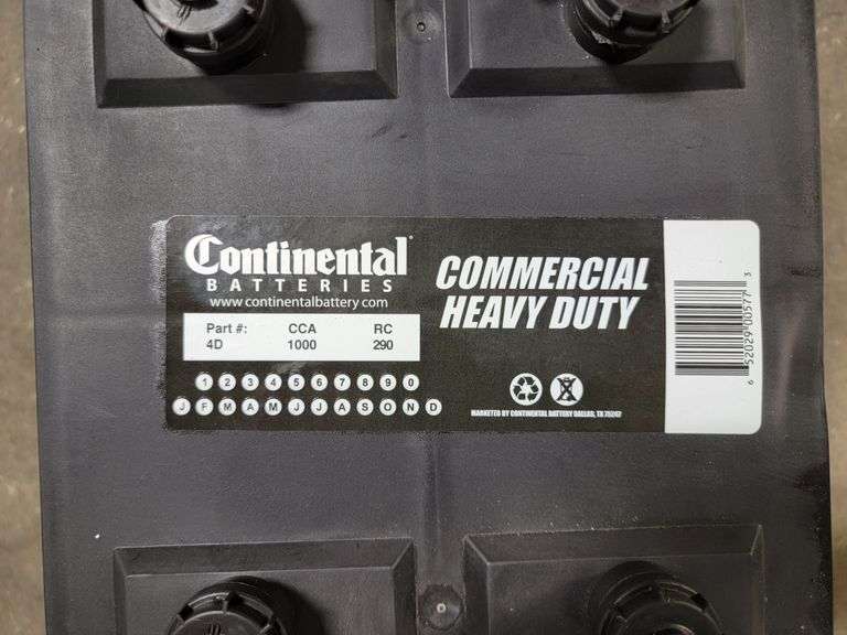 Continental Batteries Commercial Heavy Duty 4D CCA-1000 RC-290 Battery ...