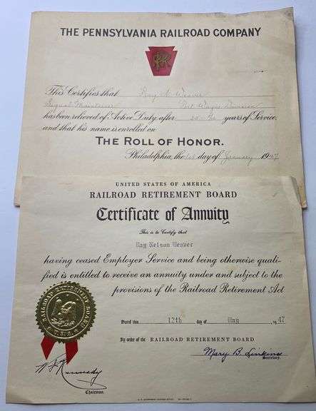 The Pennsylvania Railroad Company and United States of America Railroad ...