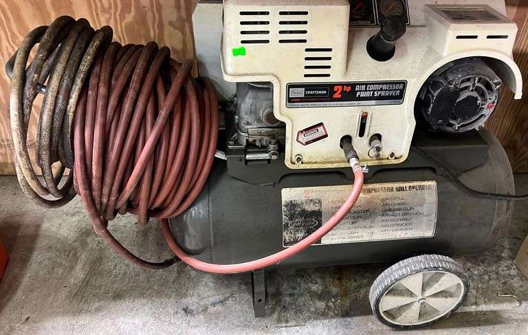 Sears Craftsman 2 hp Air Compressor Paint Sprayer Model # 919.15678 ...