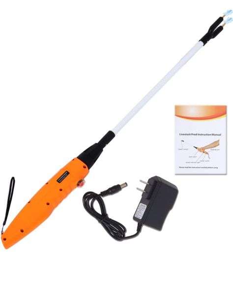 Electric Cattle Prod Livestock Prod,34inch (87cm) Rechargeable Animal ...