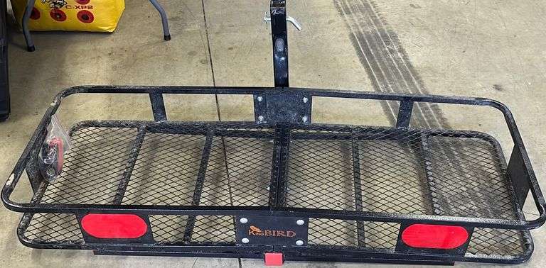 King Bird Upgraded 60” x 24” x 6” Folding Hitch Mount Cargo Carrier ...