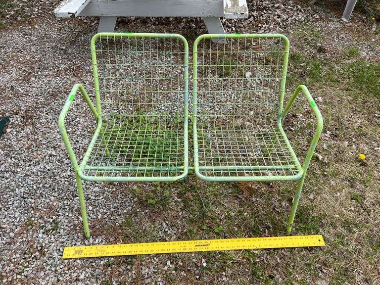 Wire Lawn chair - Metzger Property Services LLC