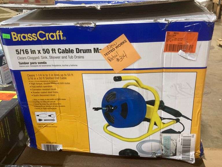 BrassCraft 5/16 in. x 50 ft. Cable Drum Machine - Metzger Property ...