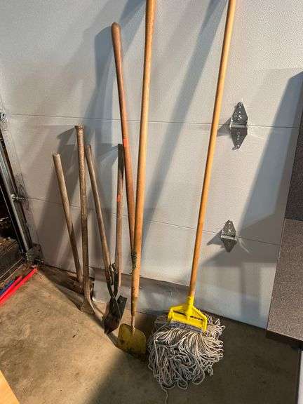 Scraper, Sledge hammer, Mop, Assorted hand tools - Metzger Property ...