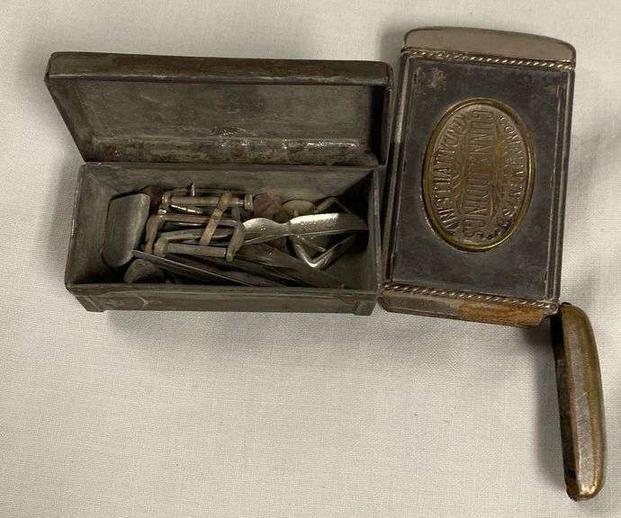 Metal match safe holder, lighters, misc - Metzger Property Services LLC