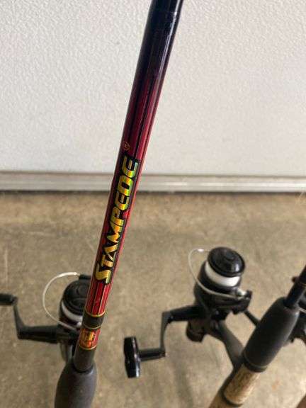 3 - Fishing Rods with Reels inc. Stampede, Ultimate TDR, Berkley ...