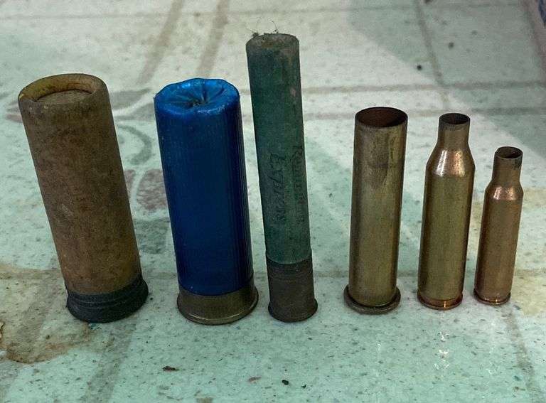 Ammo casings, shotgun shells, 45 cal rifle brush - Metzger Property ...
