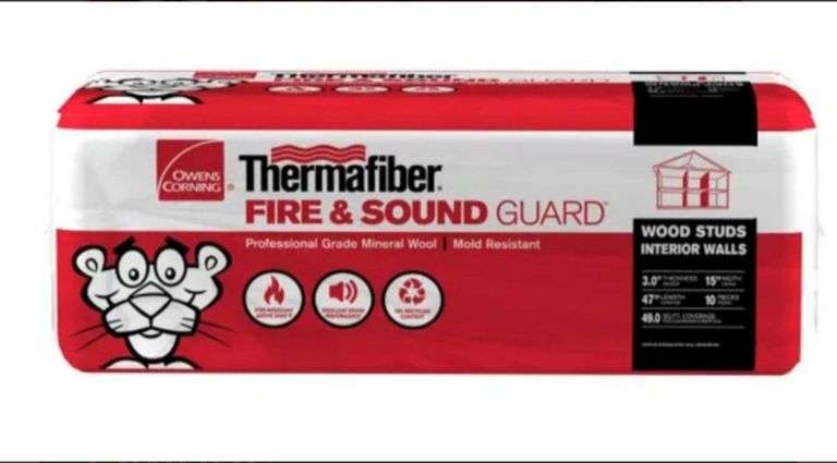 Owens corning Thermafiber Fire and Sound Guard Unfaced Mineral Wool ...