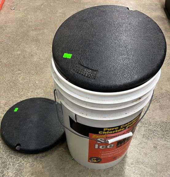 Snow Ice Melt Buckets with 2 seats - Metzger Property Services LLC