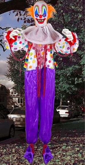 JOYIN 68" Animated LED Talking Clown with Light-up Eyes and Creepy ...