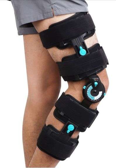 Orthomen Hinged Post Op Knee Brace, Adjustable ROM Leg Stabilizer ...