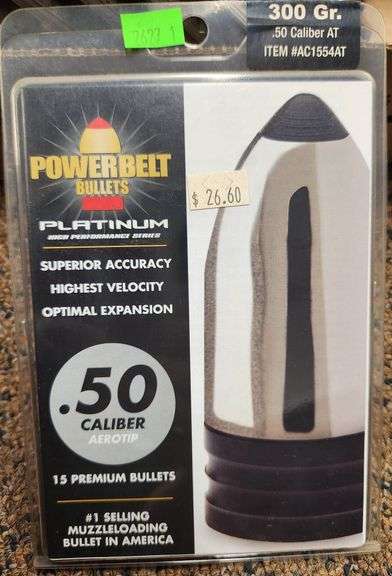 Powerbelt Bullets Platinum .50 Cal. Premium Bullets, 15 count - Metzger Property Services LLC