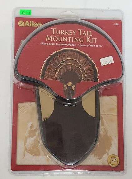 Allen Turkey Tail Mounting Kit, Wood Grain Laminate Plaque and Brass ...