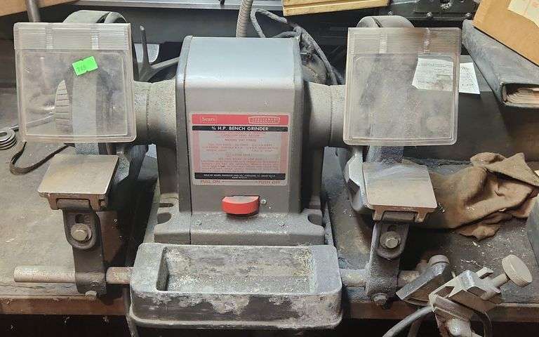 Sears 3/4hp bench grinder with light. Model 397 19450 - Metzger ...