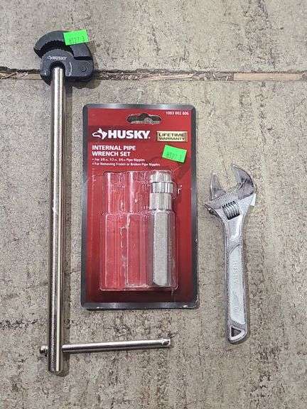 Husky 6" Adjustable Wrench, Husky Adjustable Basin Wrench and Husky ...
