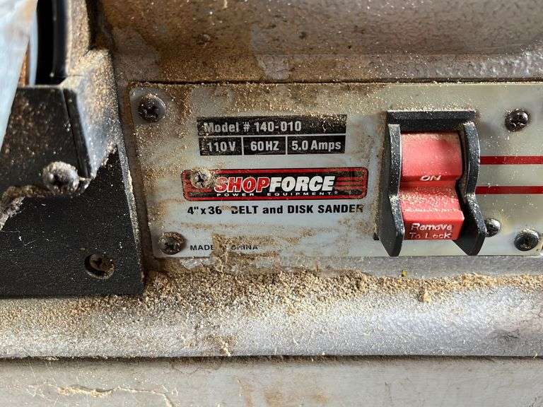 Shop Force 4x36 belt and disk sander, Black & Decker router and table ...