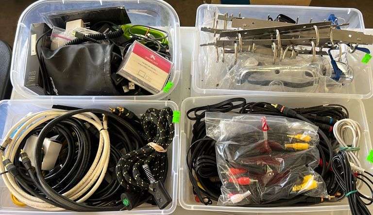 Monster DVD Cord assortment • Power Cord assortment • 2GB Ear Phones in case • Binder Hardware ...