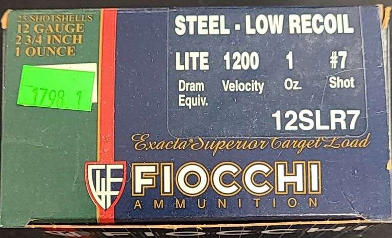 Fiocchi Exacta Superior Target Load Lite 12 Gauge, 25 Rounds - Metzger ...