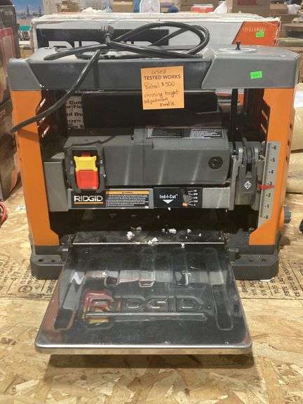 Ridgid 13” Thickness Planer, 3 Blade Cutterhead, Dust Removal System ...