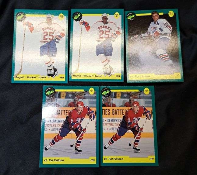 (5) 1991 Classic Hockey cards including Two Rahib Ismail, Eric Lindrus ...