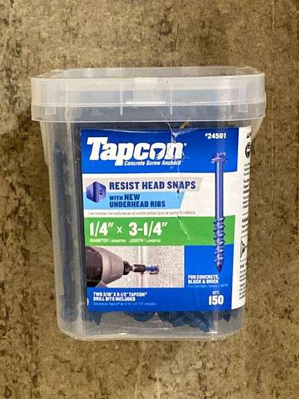 Tapcon 1/4 in. x 3-1/4 in. Hex-Washer-Head Concrete Anchors - Metzger ...