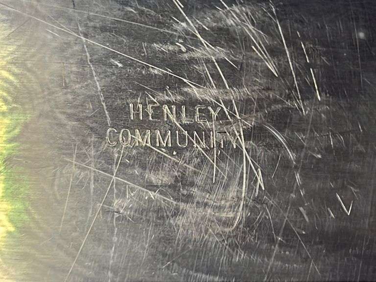 Vintage Henley Community Silver Plated Tea Tray 23”x12.5” & Vintage ...