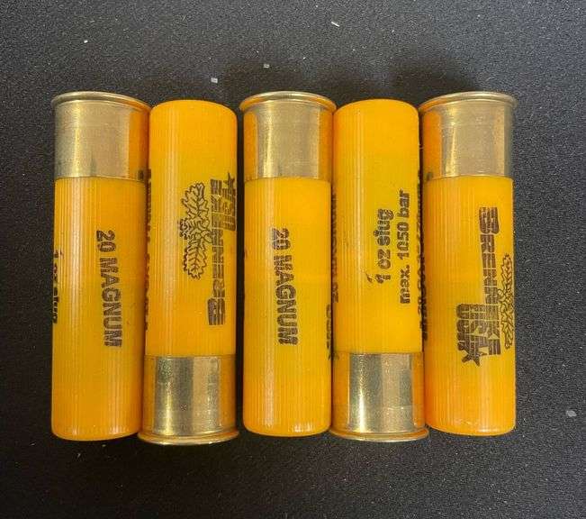 Original Brenneke USA Magnum Shotgun Slug 20 GA, 5 Rounds - Metzger ...