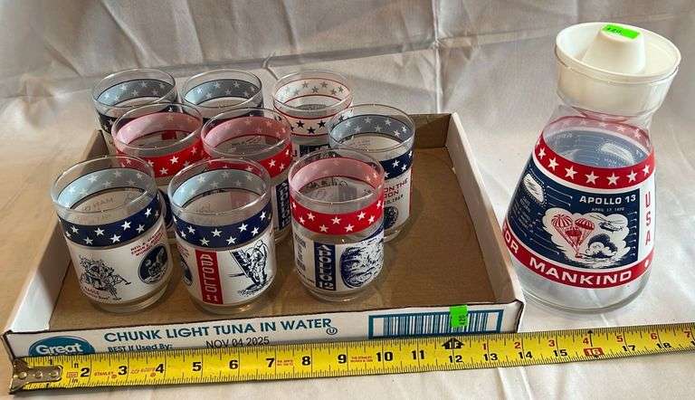 Commemorative Apollo Juice Glasses & Decanter Set by Libbey - Metzger ...