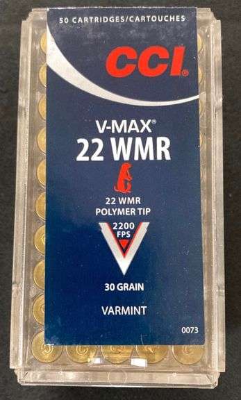 CCI V-Max .22 WMR, factory sealed, 50 Rounds - Metzger Property ...