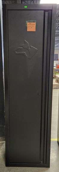 Husky Locker Cabinet 19"W x 65"H x 21"D, no keys, damaged, no casters ...